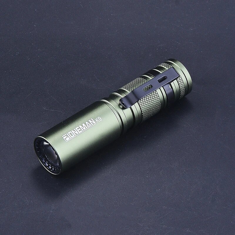 Прочный фонарик pioneman K9, компактный прямоугольный прожектор с сотовой линзой типа с, 18650