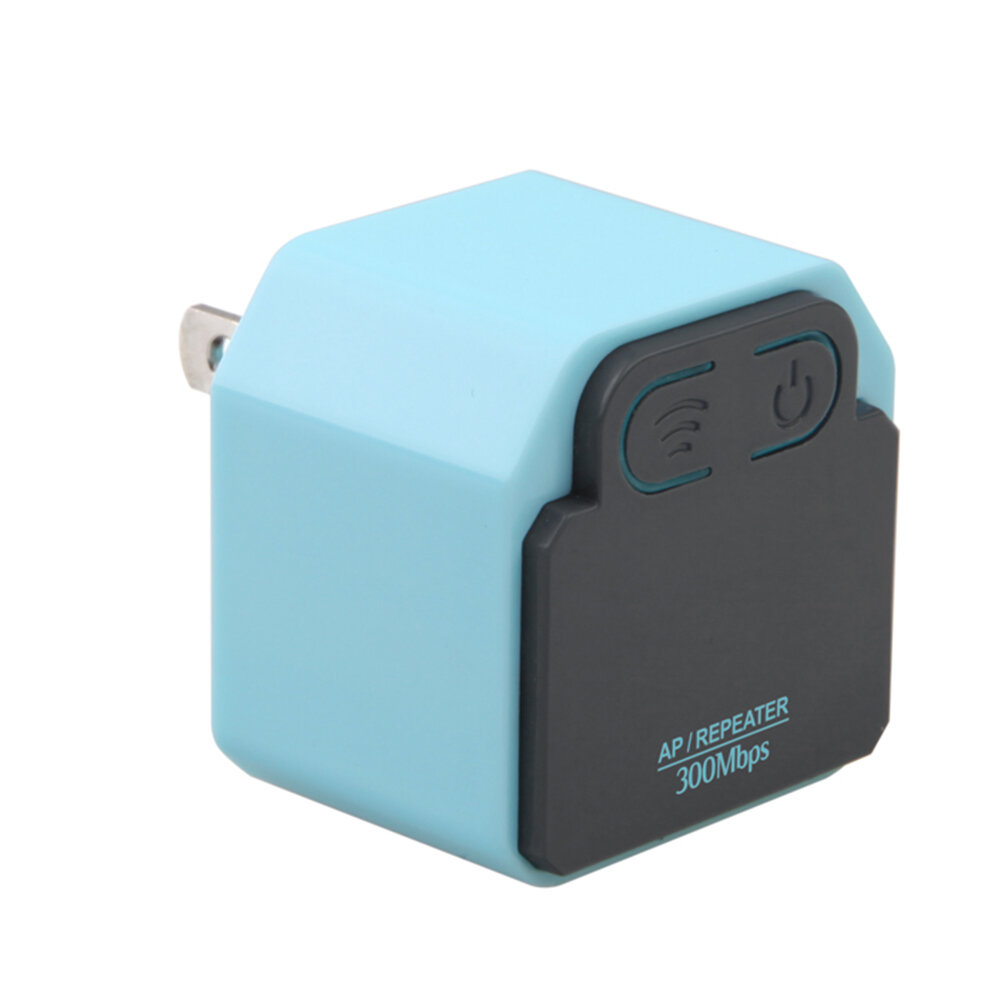 300 м беспроводной повторитель Wi-Fi 802.11N мини-усилитель сигнала точки доступа, расширитель диапазона, усилитель сигнала Wi-Fi, расширитель диапазона сигнала, вилка стандарта США, светло-синий