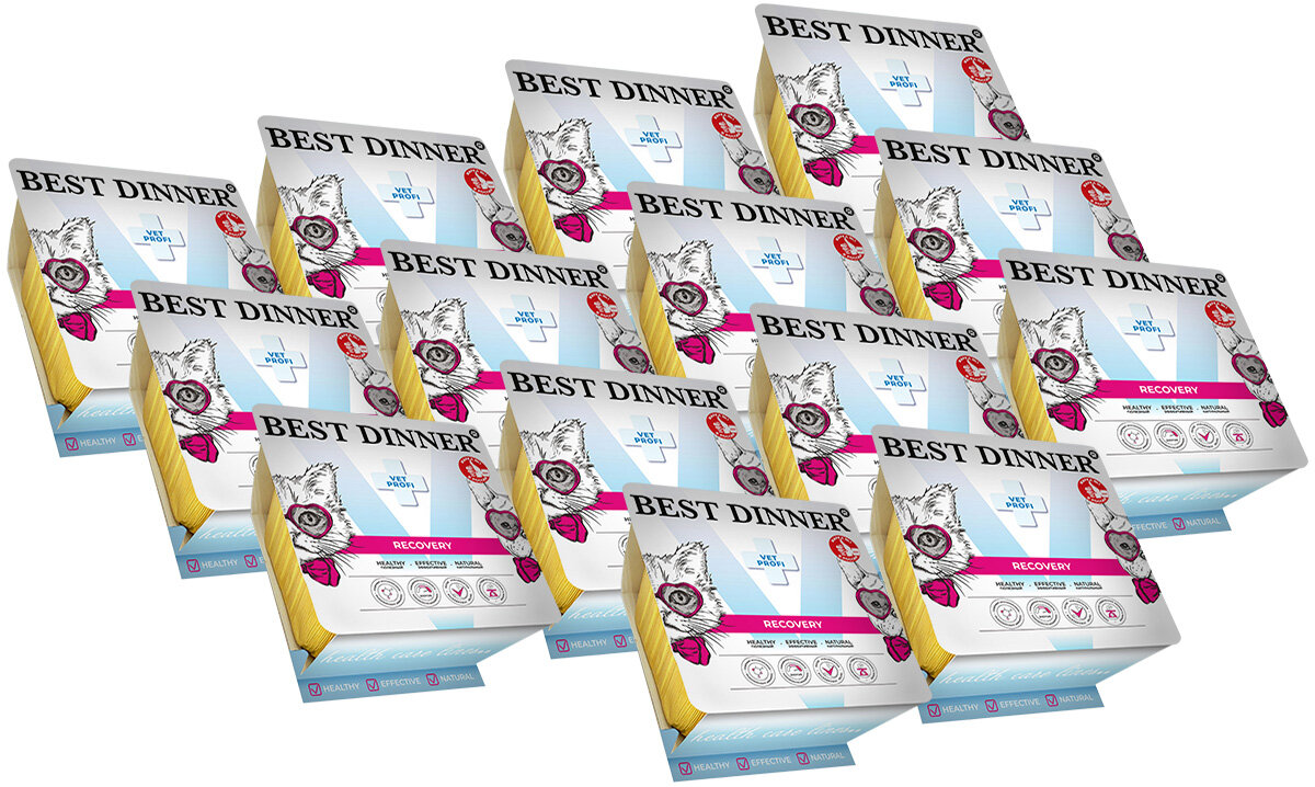 Корм влажный Best Dinner Vet Profi Recovery для собак и кошек в период восстановления и выздоровления, 100 г х 14 шт