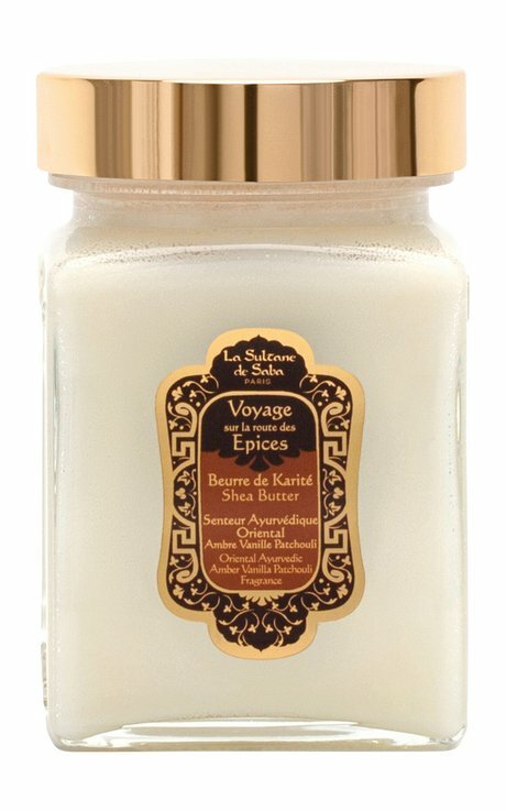 La Sultane de Saba Voyage sur la Route des Epices Oriental Aurvedic Shea Butter Увлажняющее твердое масло ореха карите для волос и тела с ароматом ванили и пачули 300мл