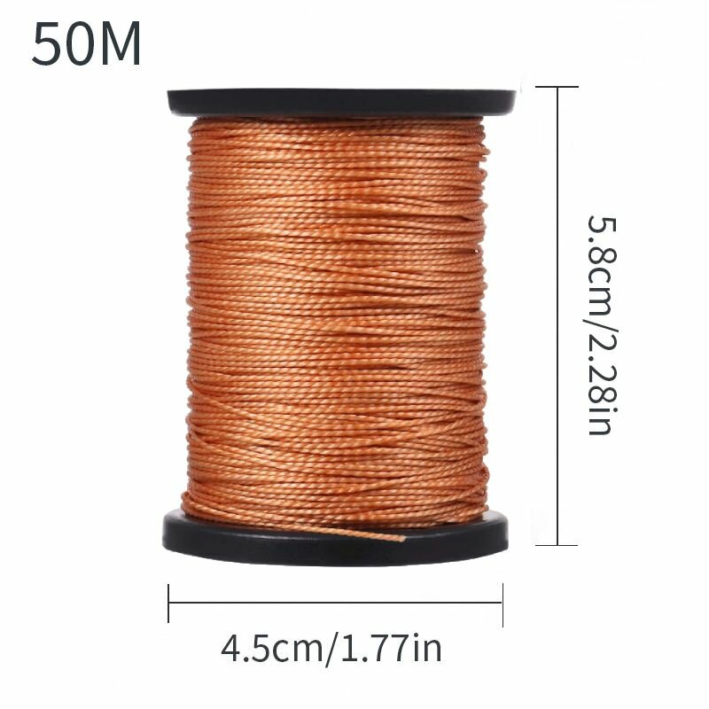 50 м/рулон, коричневая нейлоновая швейная нить, нить для шитья обуви