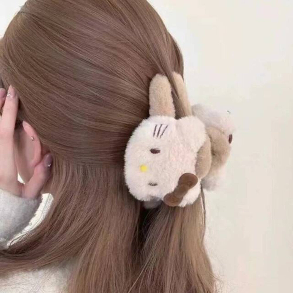 1 шт. Плюшевая когтеточка Hello Kitty, двусторонняя когтеточка в виде кошки и акулы, для шерсти на затылке, новые аксессуары.