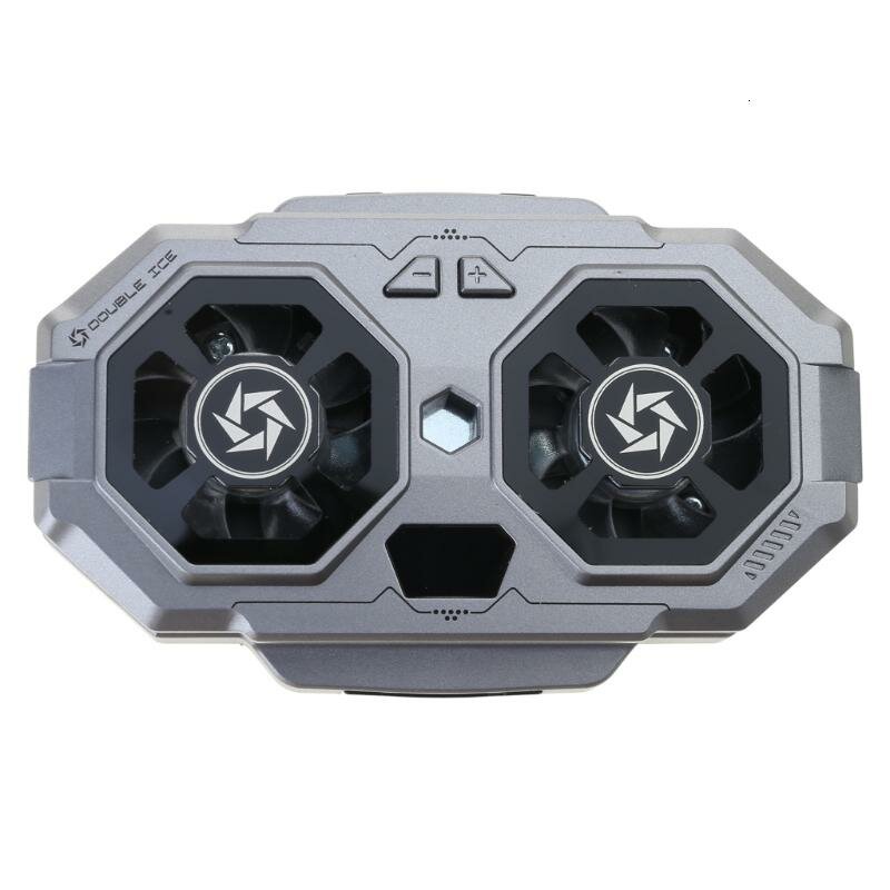 Охладитель для телефона с двойным вентилятором, 3 скорости, Черный