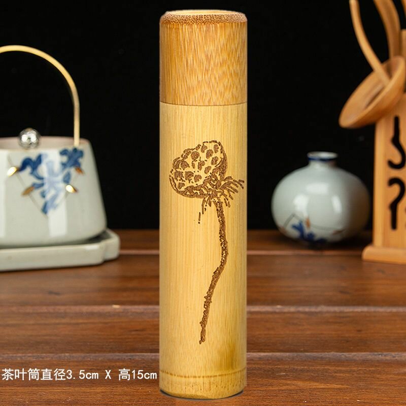 Портативная бамбуковая чайная банка маленького размера, портативная фиолетовая бамбуковая чайная банка, мини-бамбуковая банка из старого нефрита, герметичная бамбуковая чайная банка Mei Fei