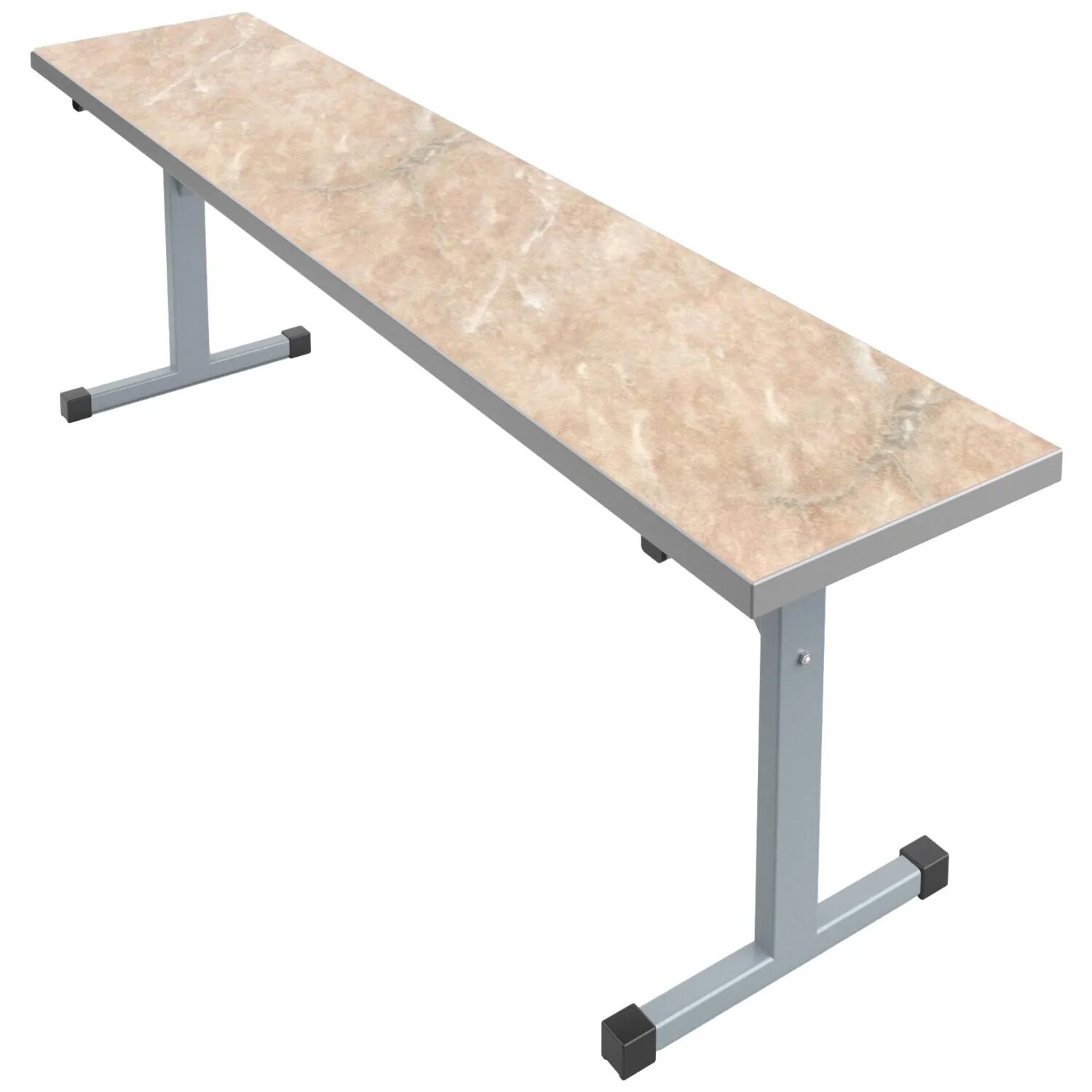 Скамья MET_120x32x46 пластик мрамор беж/серый НОВ