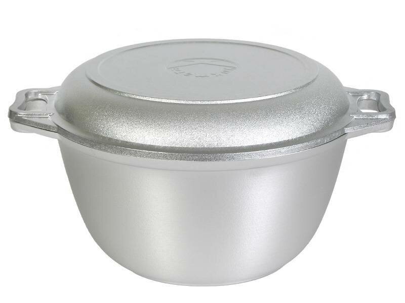 Казан 4л с крышкой сковородой без покрытия