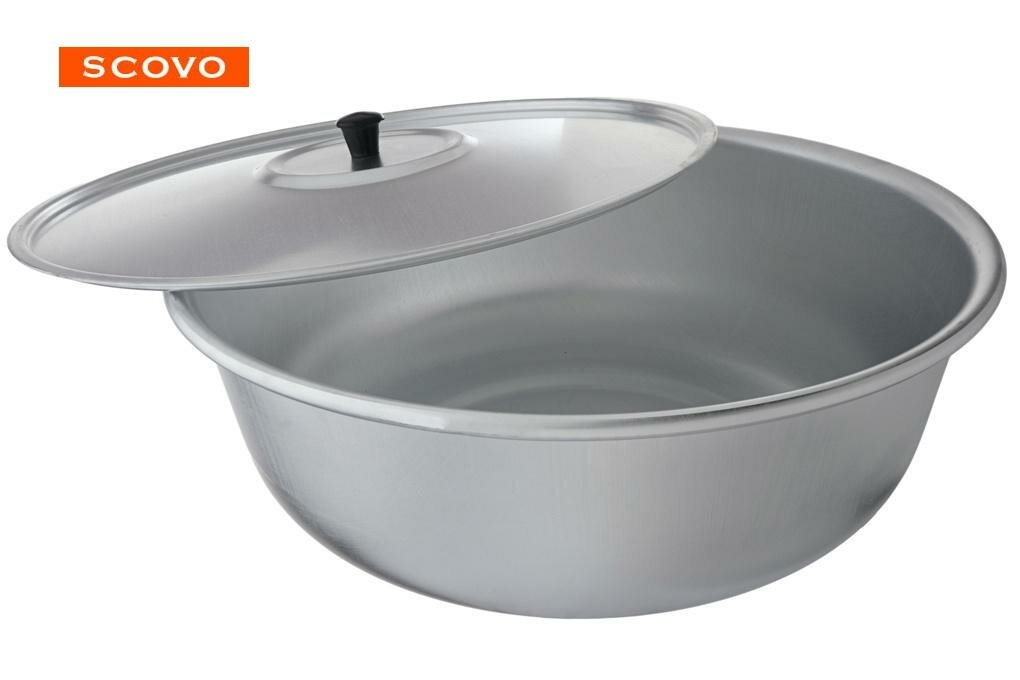 Миска алюминий 360 10л SCOVO С крышкой