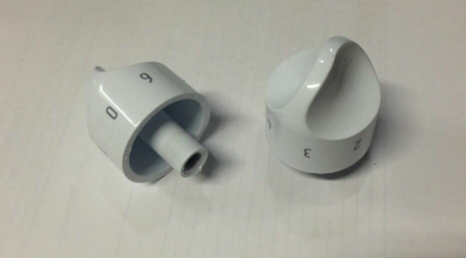 Ручка электроплиты Лысьва (1-6-ти) белая с ножкой 01041771