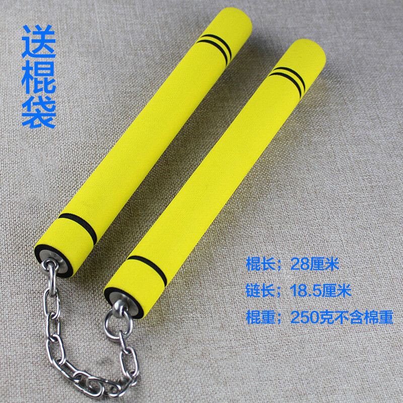 Пенопластовые нунчаки для тренировок новичков, детских выступлений, в стиле Брюса Ли, из нержавеющей стали, нунчаки для тхэквондо и боевых искусств.