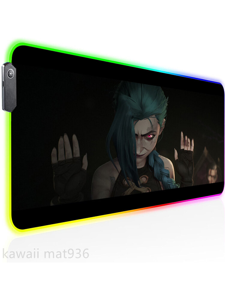 Коврик Jinx CF "League of Legends", игровой, с подсветкой, для мыши, 40х90 см