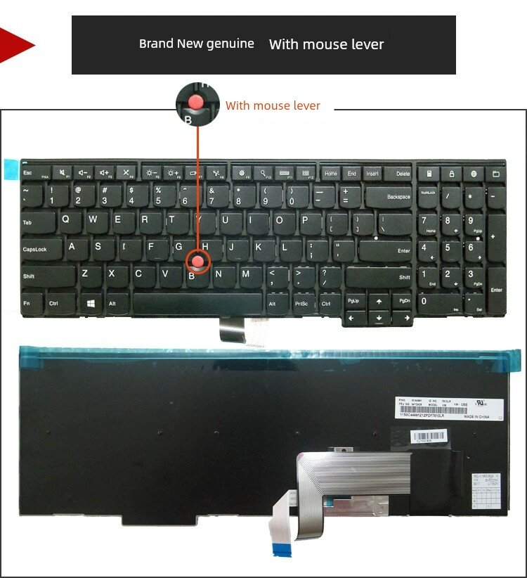 Подходит для клавиатуры Lenovo E531 E540 W540 T540P W550 W541 T550 P50S L570 560 Оригинальный W540 W541 W550 с тестом