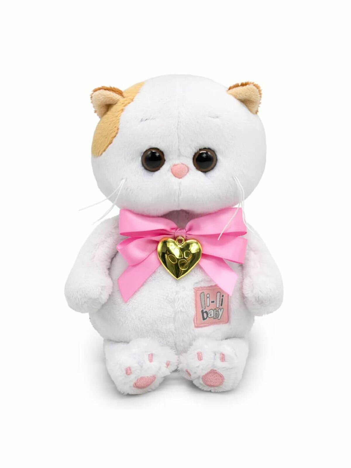 Мягкая игрушка Ли-Ли Baby с бантом и сердцем-подвеской 20 см