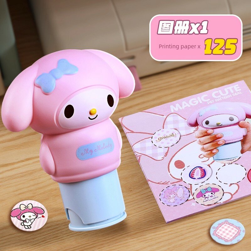 Набор волшебных наклеек-штампов «Куроми Мелоди» для детей: книга наклеек с мультяшными героями для мальчиков и девочек,