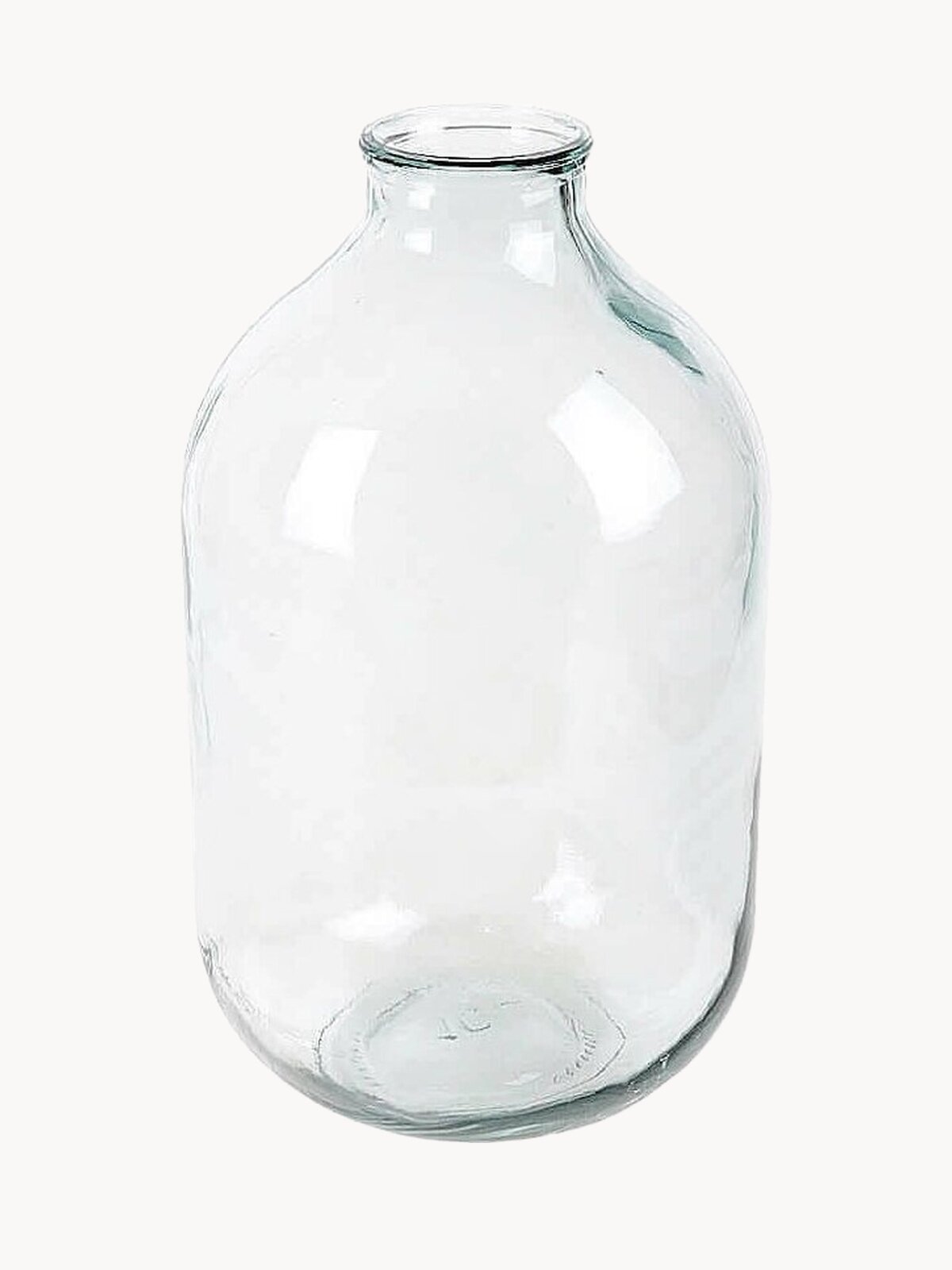 Стеклянная бутыль под СКО, 10л, овальной формы, прозрачная, без крышки