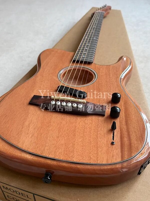 GLAT Электрогитара Telecaster 6-струнная, корпус Махагони