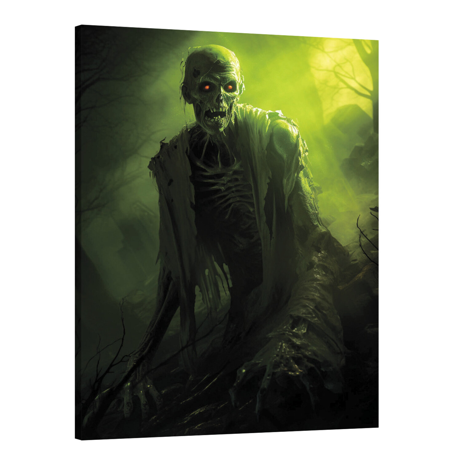 Интерьерная картина 50х70 "Хэллоуинский костюм зомби"