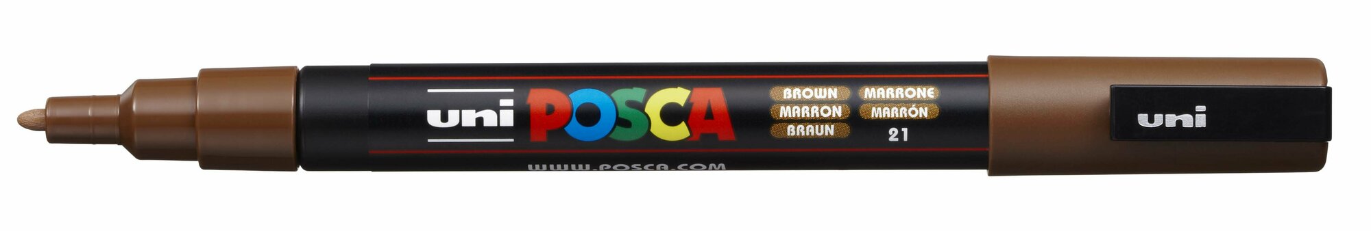 Маркер POSCA PC-3M перо пулевидное d:0,9-1,3мм, цв.21 коричневый