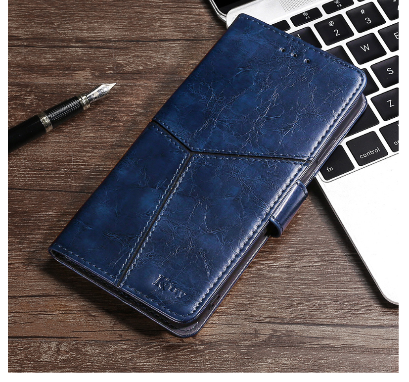 Чехол-книжка MyPads Ktry для Itel Vision 1 Pro из качественной импортной кожи прошитый с необычным геометрическим швом