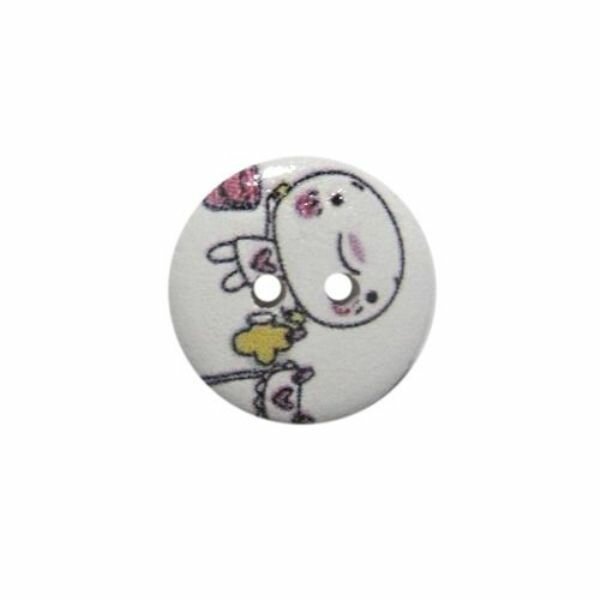 Пуговица деревянная, Мультяшные персонажи 18мм (персонаж 15) (10шт.) Proknopka