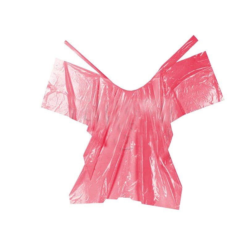 Пеньюар Одноразовый ПЭ, размер 160*100, 50 штук, розовый