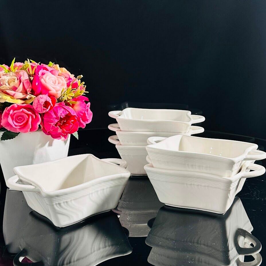 Набор из 6 квадратных салатников 15см