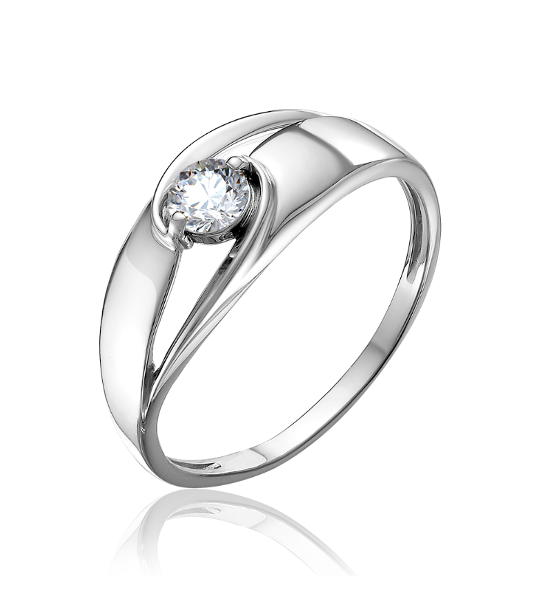 Кольцо, серебро, 925 проба, фианит