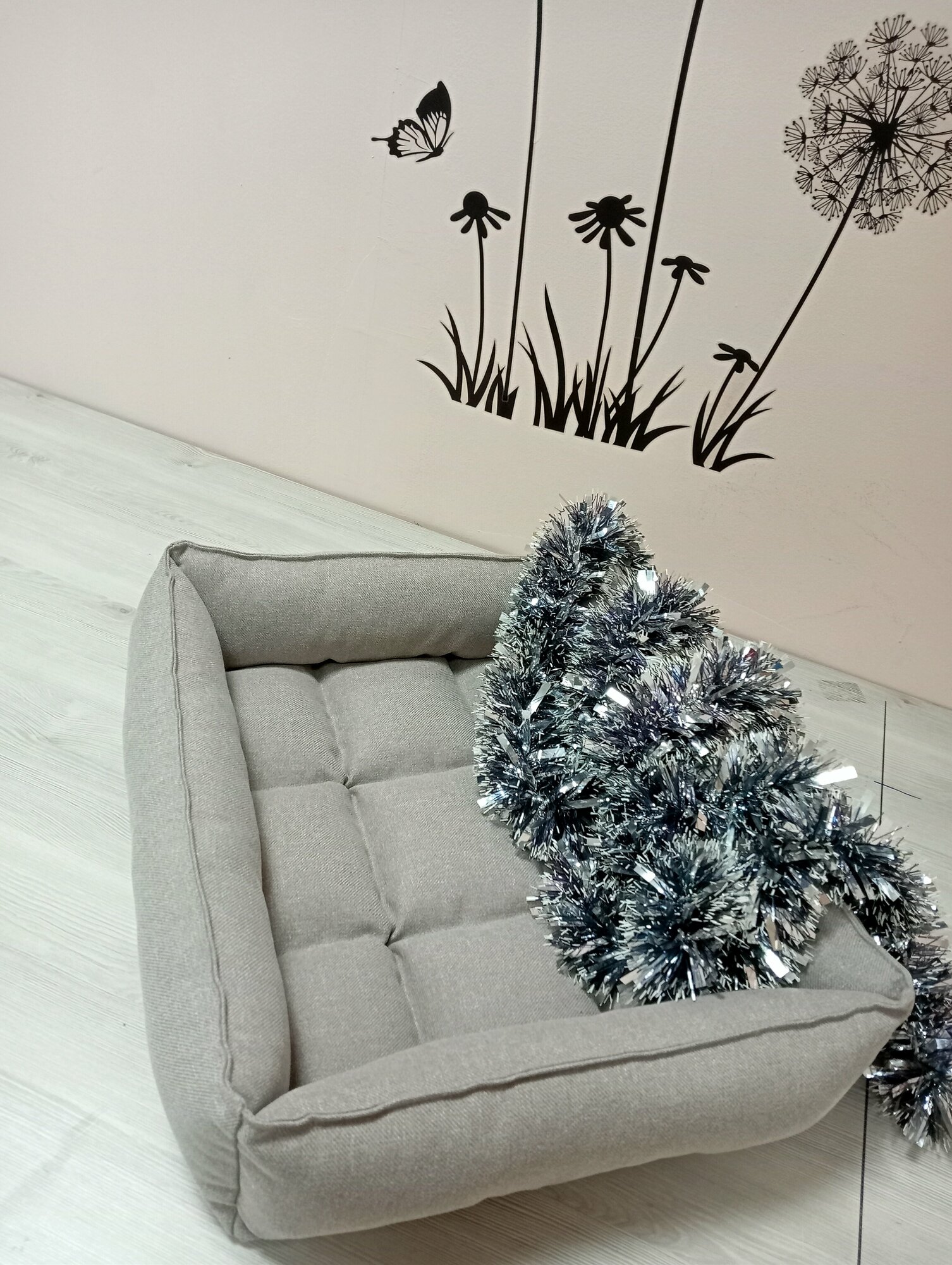 Лежак "Пушистик", прямоугольный, для собак и кошек, 60х50х20