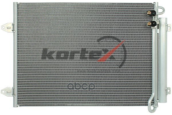 Радиатор кондиционера (фланцы рядом с ресивером) KORTEX арт. KRD2209