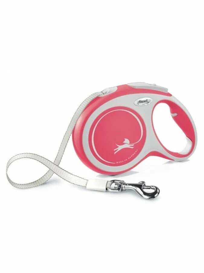 Рулетка NEW LINE Comfort L (до 5 кг) лента 8 м серый/красный Flexi