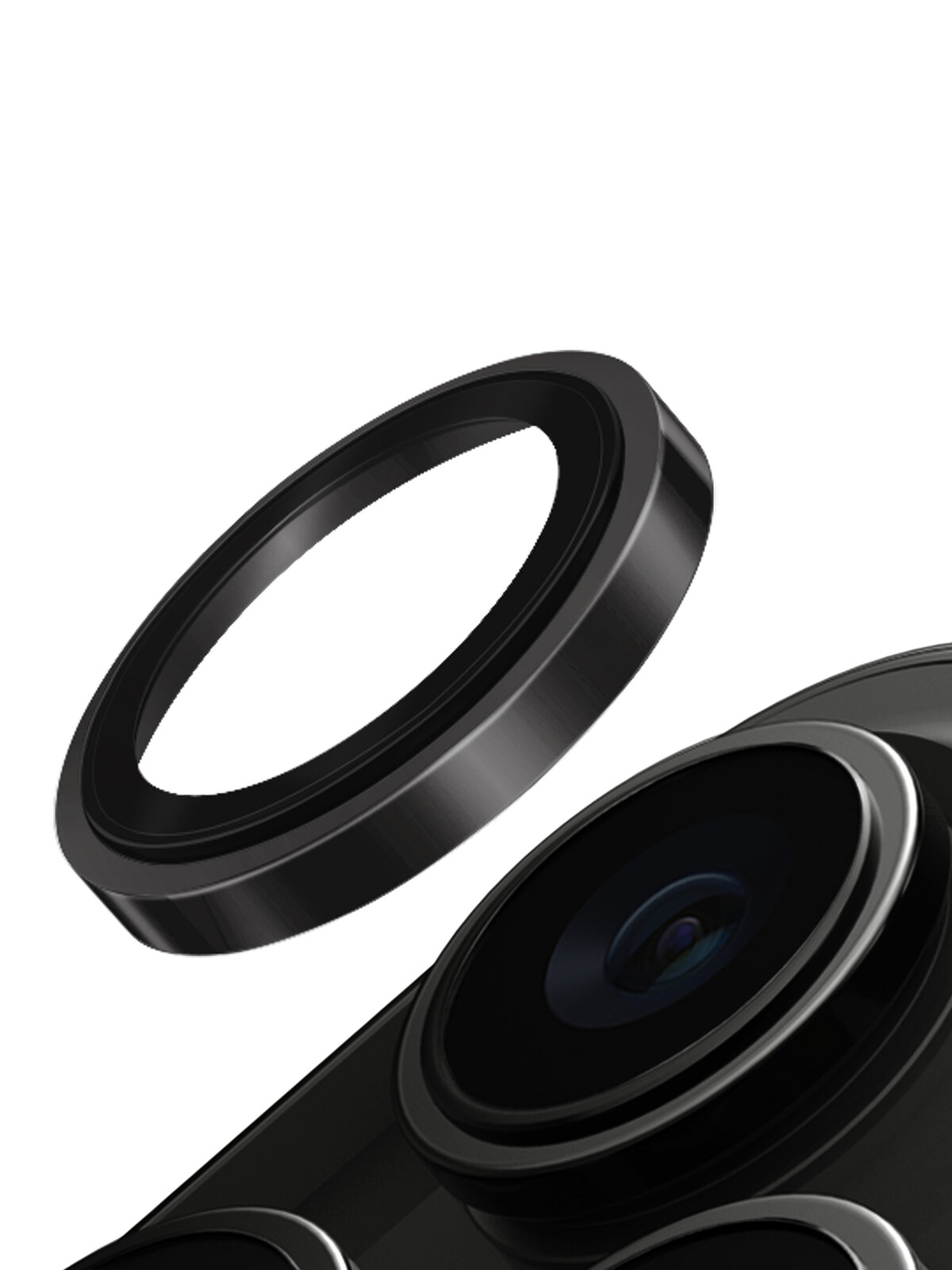 Uniq стекло для iPhone 15 Pro Max OPTIX Camera Sapphire Lens Stainless steel Grey