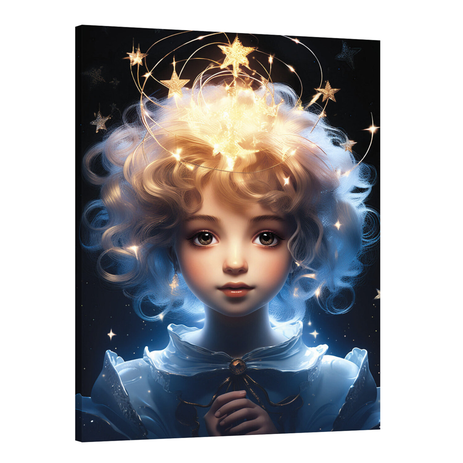 Интерьерная картина 50х70 "Кукла с волшебными глазами"