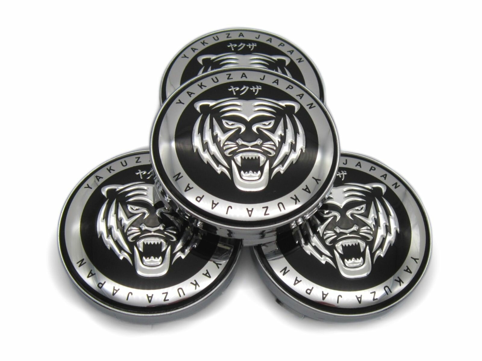 Колпачки заглушки на литые диски YAKUZA Japan 60/56 мм, комплект 4 шт.