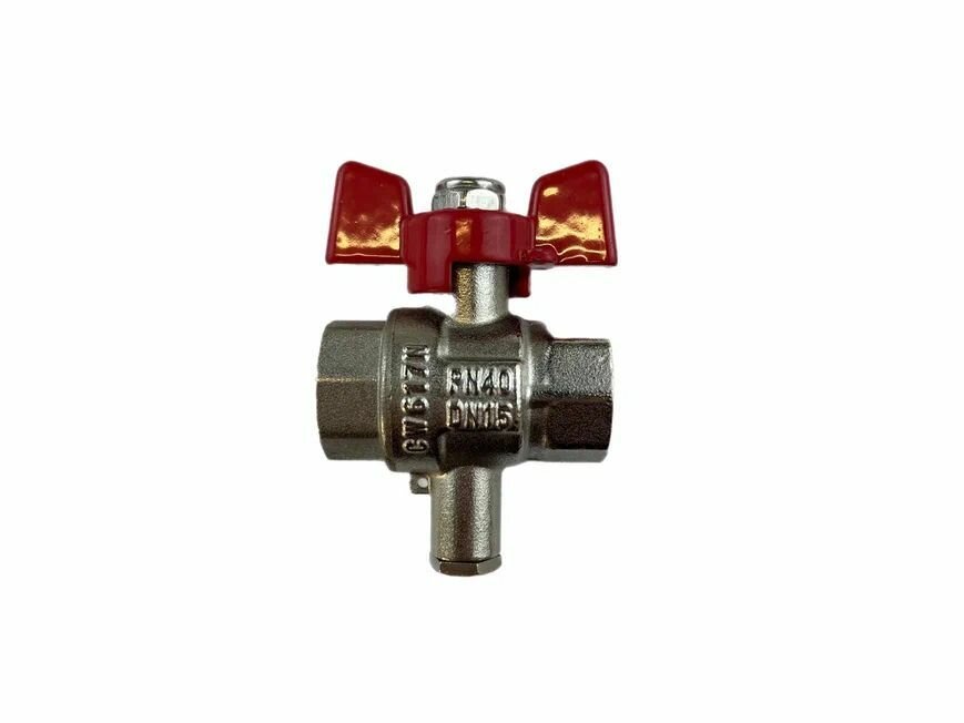 Кран шаровой для подключения датчика температуры 1/2" zencQ