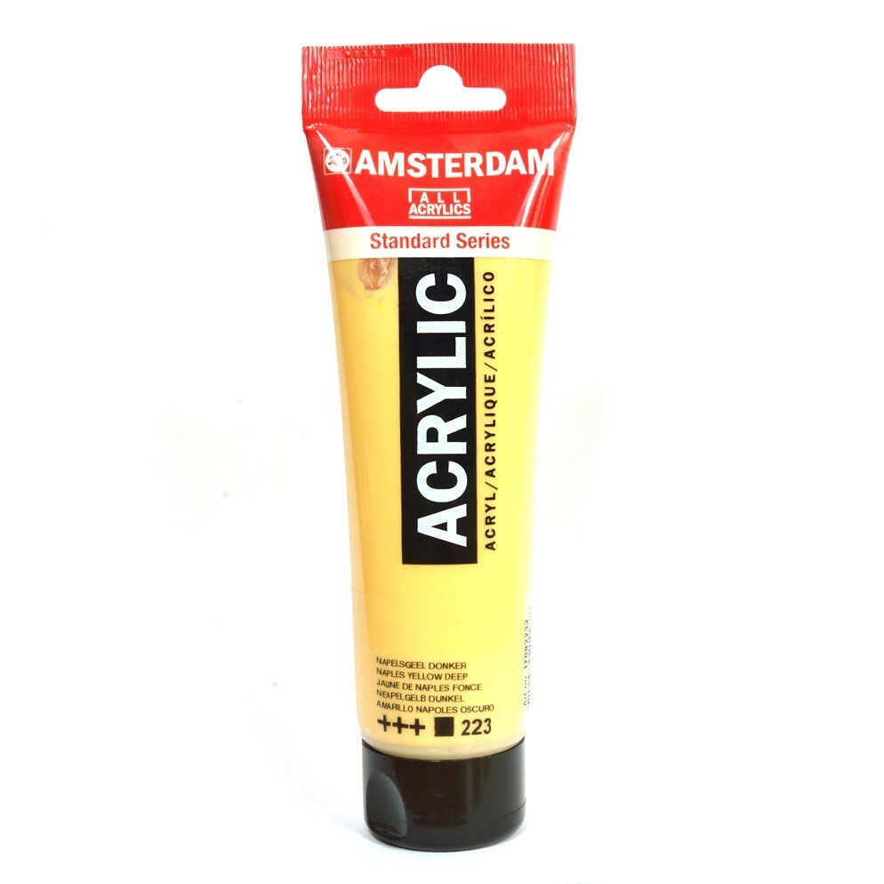 Краска акриловая AMSTERDAM цв.№223 неаполитанский желтый темный туба 120мл