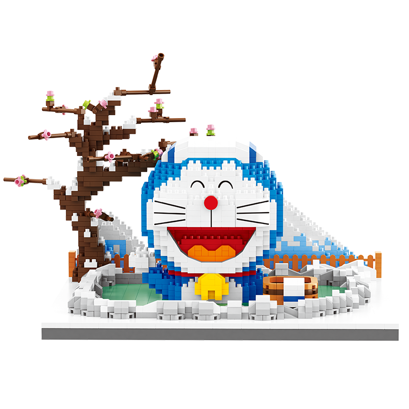 Конструктор 3D из миниблоков Balody Doraemon Аниме Котик на горе Фудзияма, 1967 деталей - BA16274