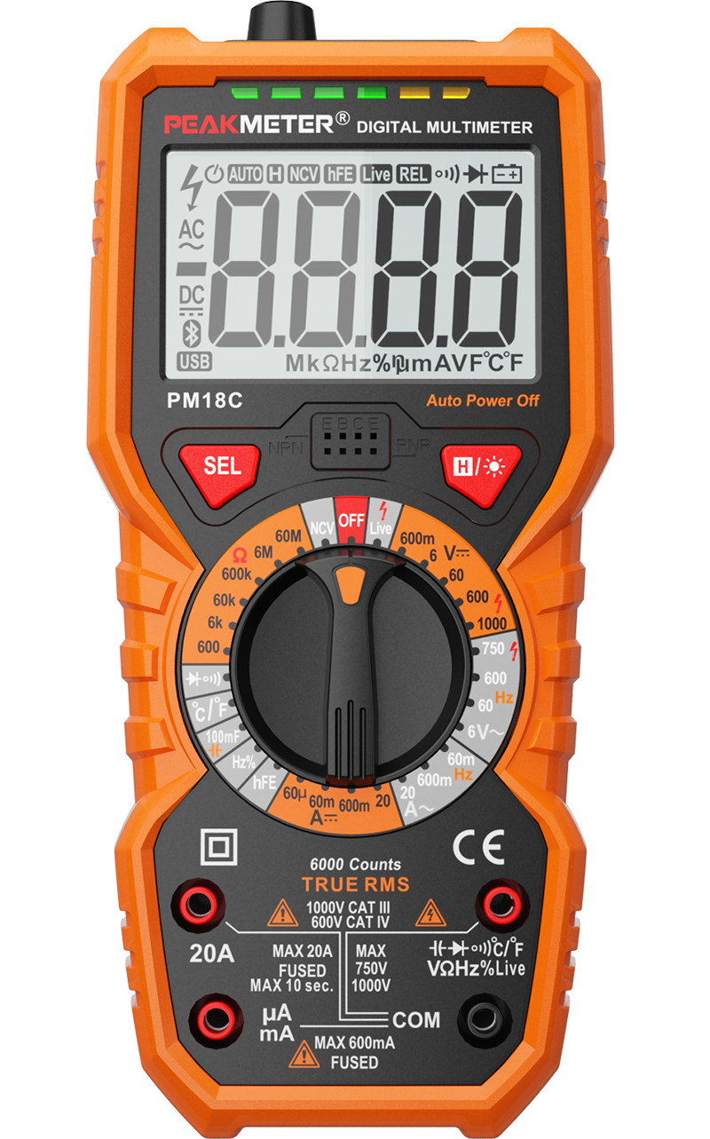 Мультиметр PeakMeter PM18C цифровой True RMS
