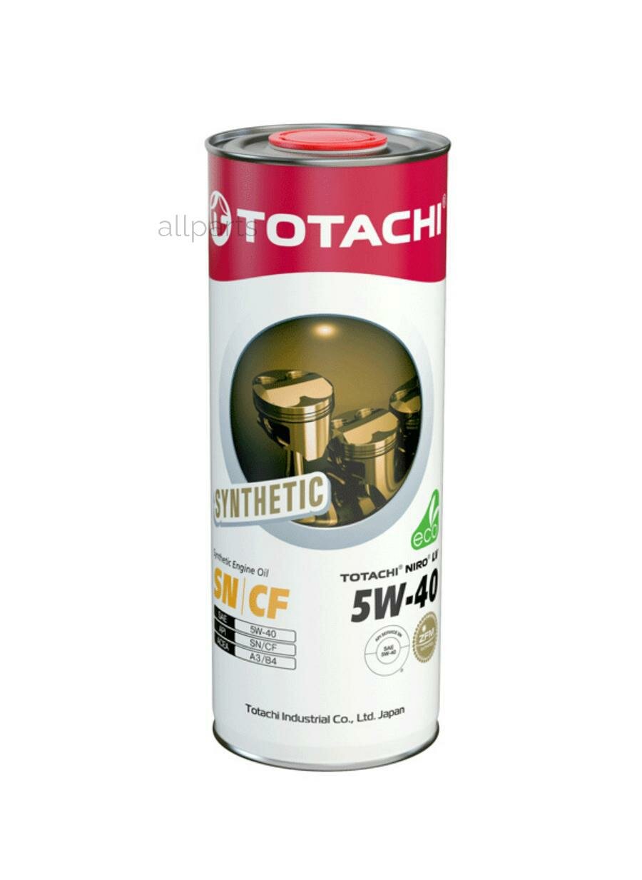 TOTACHI 19801 Масло моторное TOTACHI NIRO LV Synthetic SN/CF 5W-40 синтетическое 1 л 19801