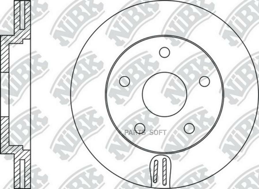 NIBK RN1050 Диск тормозной VOLKSWAGEN PASSAT 1.8 2000 - 2005 VOLKSWAGEN PASSAT 1.8 2001 - 2005 VOLKSWAGEN PASS ()