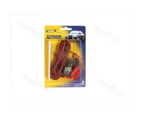 Удлинитель питания авто крокодил-крокодил 2*0,75*3м автоэлектроника блистер