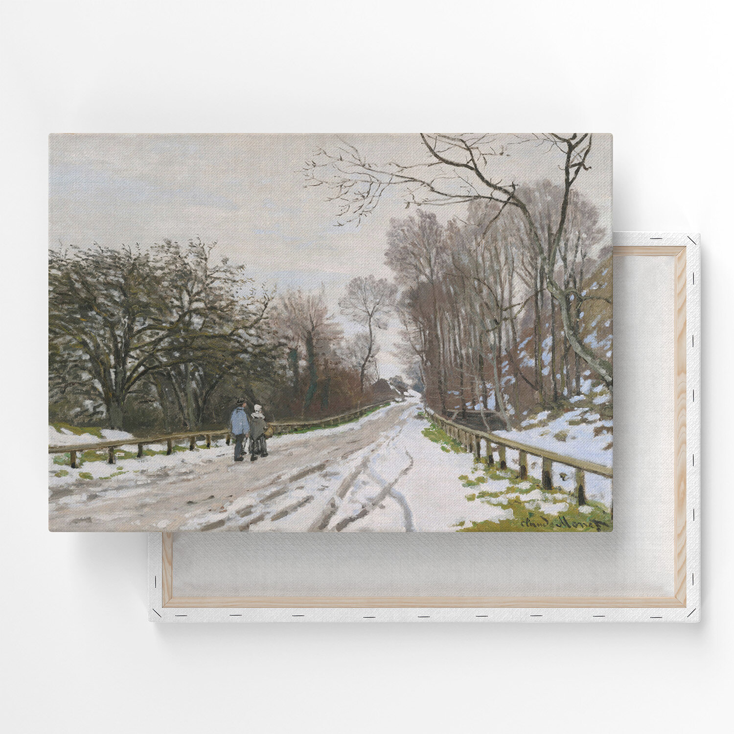 Картина на холсте, репродукция / Клод Моне - Дорога к ферме Сен-Симеон / Размер 80 x 106 см