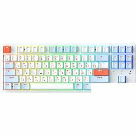 Клавиатура Dareu A87X (Dareu Blue Sky V3, белый/синий)