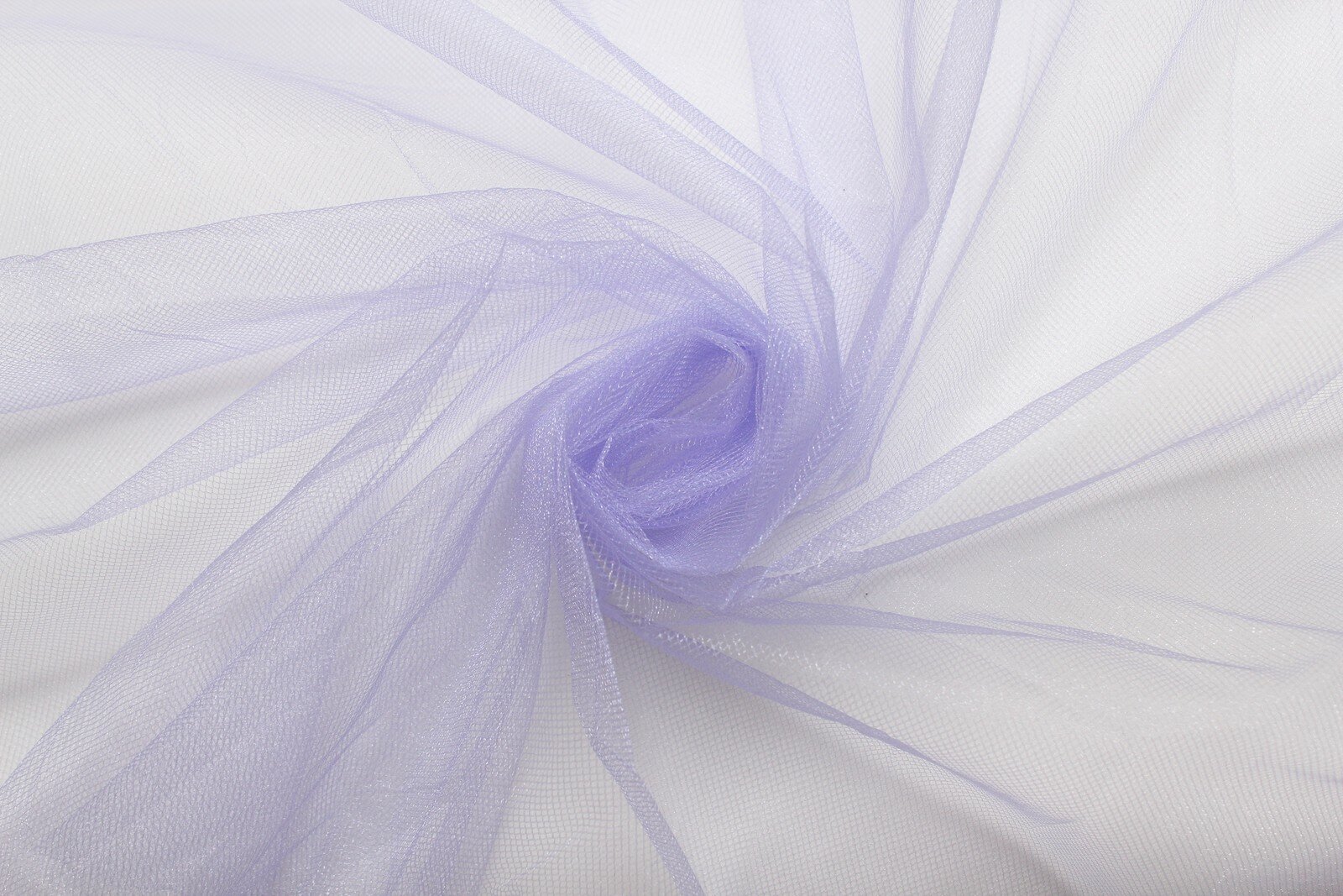 Ткань Фатин средней жесткости сиренево-голубой, перламутровый, ш140см, 0,5 м