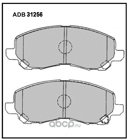 Колодки передние mitsubishi galant/lancer/space runner/airtek allied nippon adb 31256