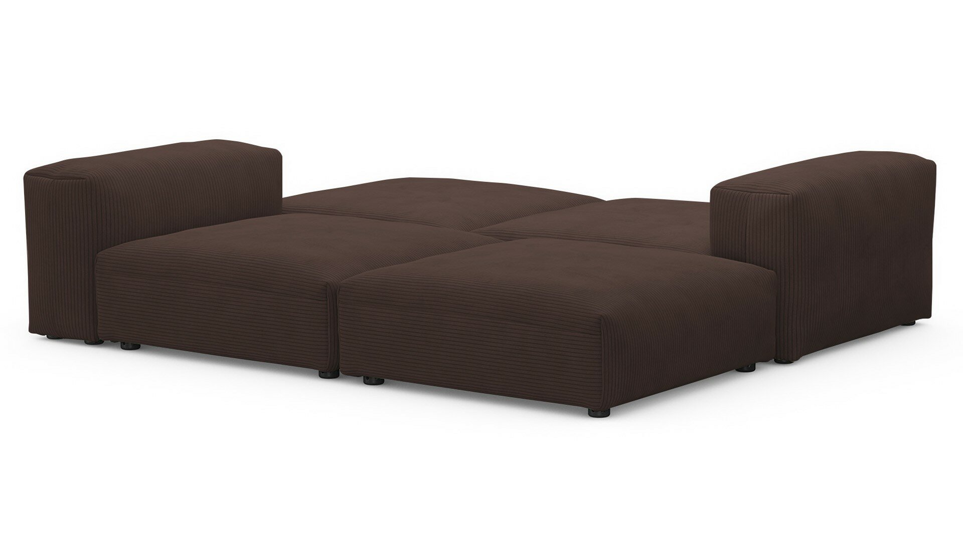 Диван Фиджи Cilium Chocolate NEW 242x211x62 см, коричневый Вельвет, нераскладной GOODFORM