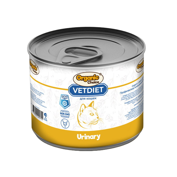 Консервированный корм Organic Choice Urinary для кошек при заболеваниях нижних отделов мочевыводящих путей, 240 гр