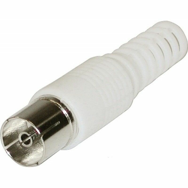 3шт, Телевизионное гнездо для антенны пласт. без пайки диаметр кабеля составляет 8.0 мм