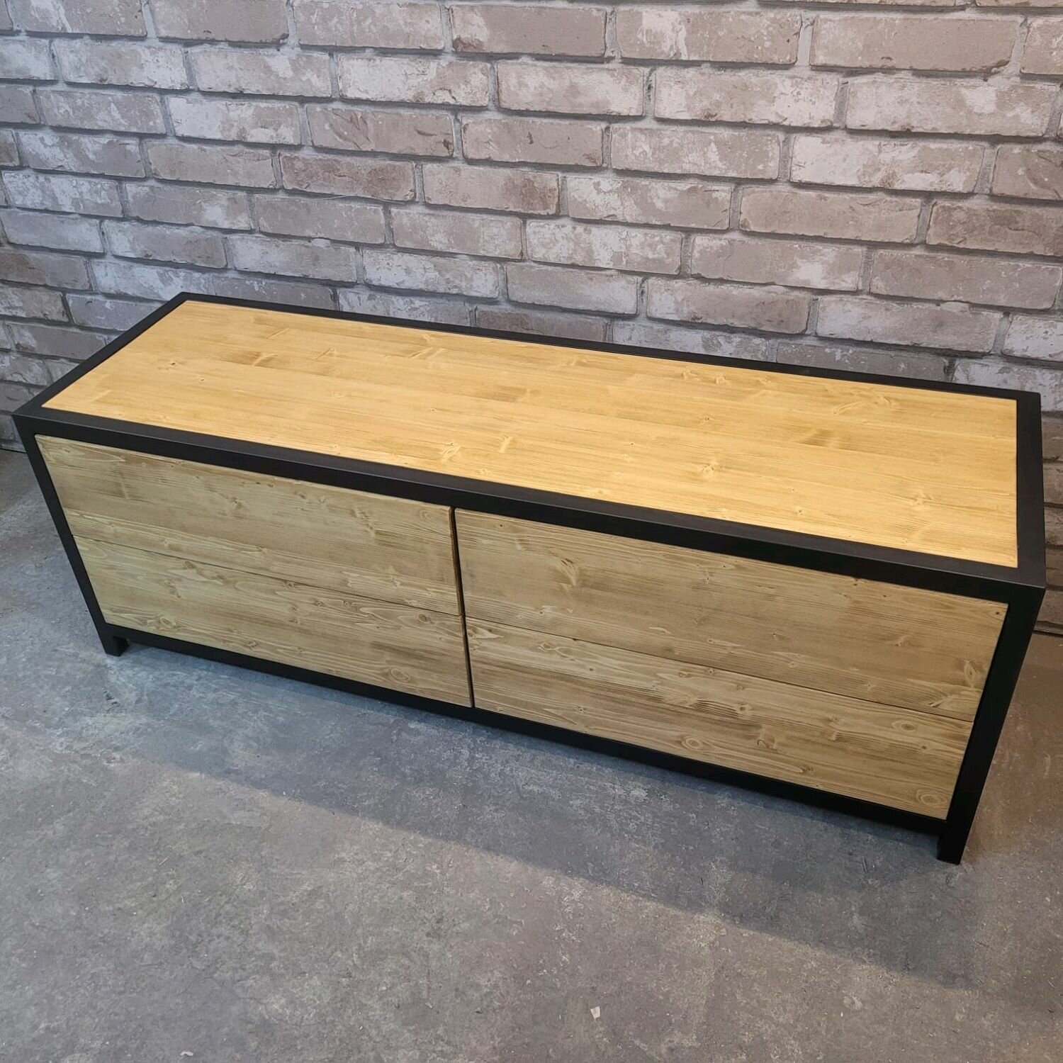 Тумба лофт под телевизор Raka-54, с 4 ящиками, для гостиной, для офиса, для одежды