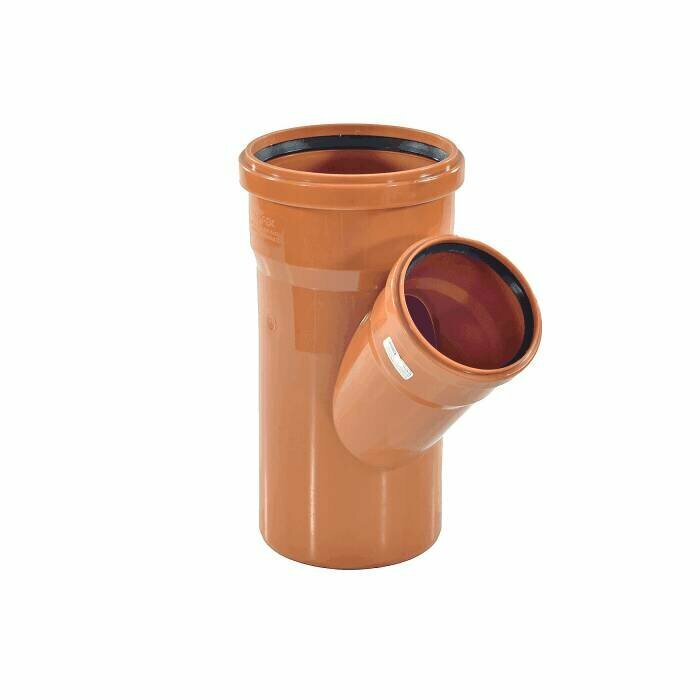 Тройник PP-B переходной коричневый Дн 160х110х45гр б/нап в/к VALFEX 33160110