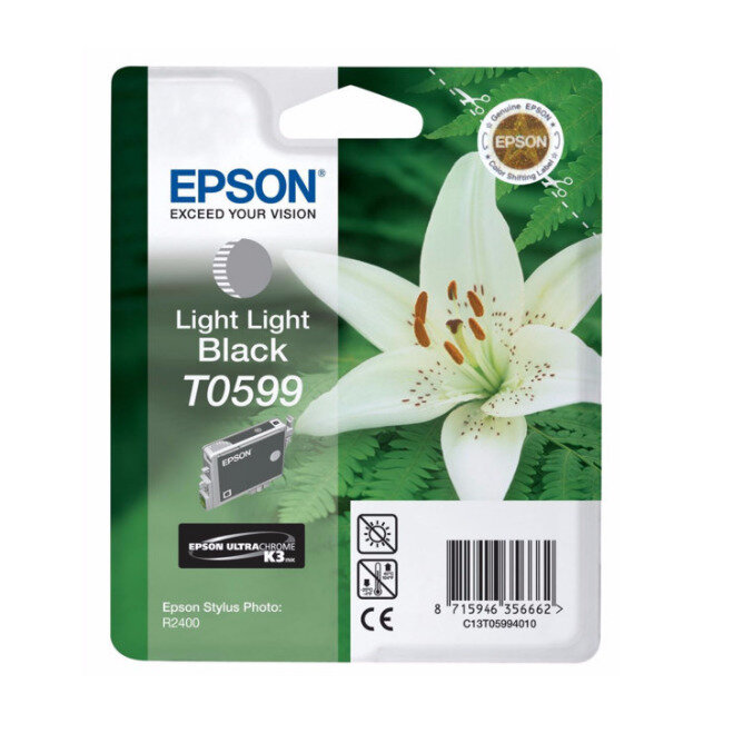 Картридж струйный оригинальный Epson T0599 / C13T05994010 светло-серый 13 мл, 6065 стр. для Epson (C13T05994010)