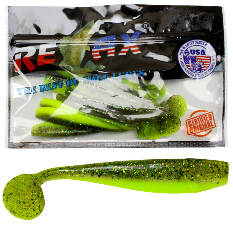 Мягкая силиконовая приманка риппер RELAX KINGSHAD LAMINAT 3, 7,5cm 4,5g цвет L064 (Silk, Baby Bass) 1 уп. по 10 шт.